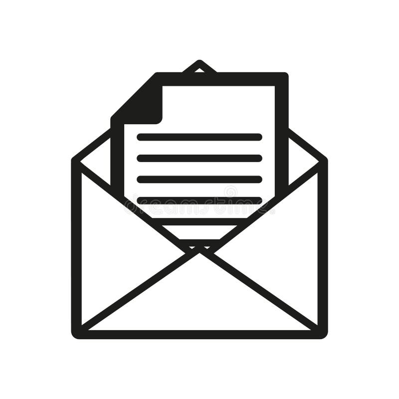 Het Pictogram Van De Post Een Vector Open Envelopsymbool Vector ...