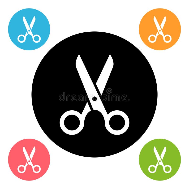 Het Pictogram Van De Schaar Vector Illustratie - Illustration of purper ...