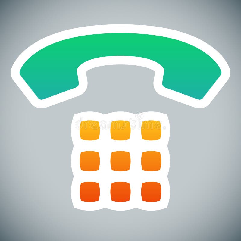 Het Pictogram Van De Telefoon Vector Illustratie - Illustration of ...