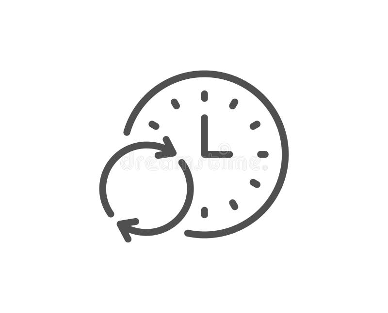 Het Pictogram Van De Tijdlijn Het Teken Van De Updateklok Vector ...