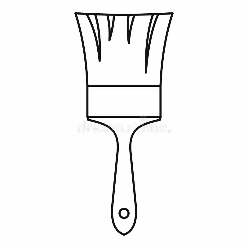 Geplaatste De Pictogrammen Van De Verfborstel Vector Illustratie ...