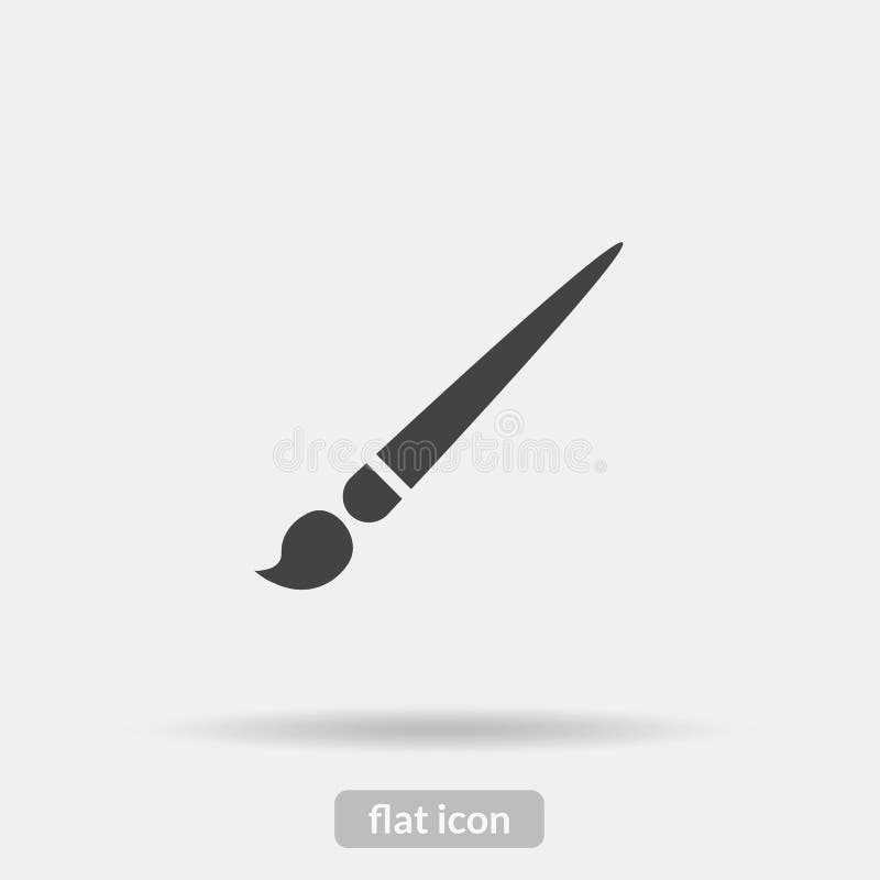 Het Pictogram Van De Verfborstel, Zwarte Vector is Type EPS10 Vector ...