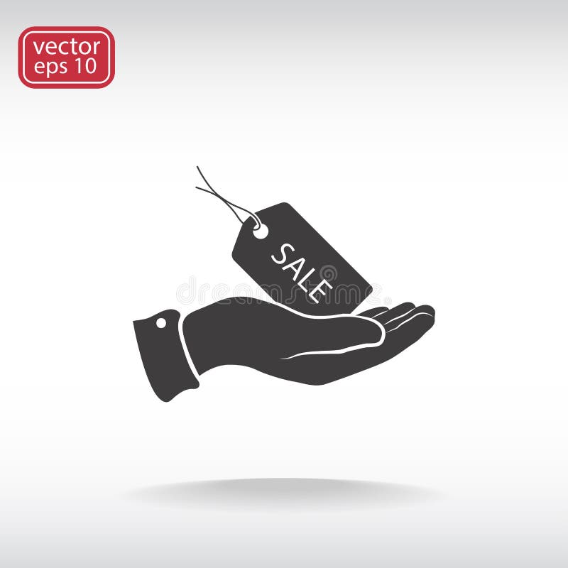 Het Pictogram Van De VERKOOPmarkering, Vectorillustratie Vlakke ...