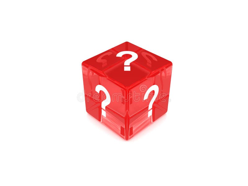 Vraagteken Met Gevallen Woorden Die Wat Waarom Waar Stock Illustratie ...