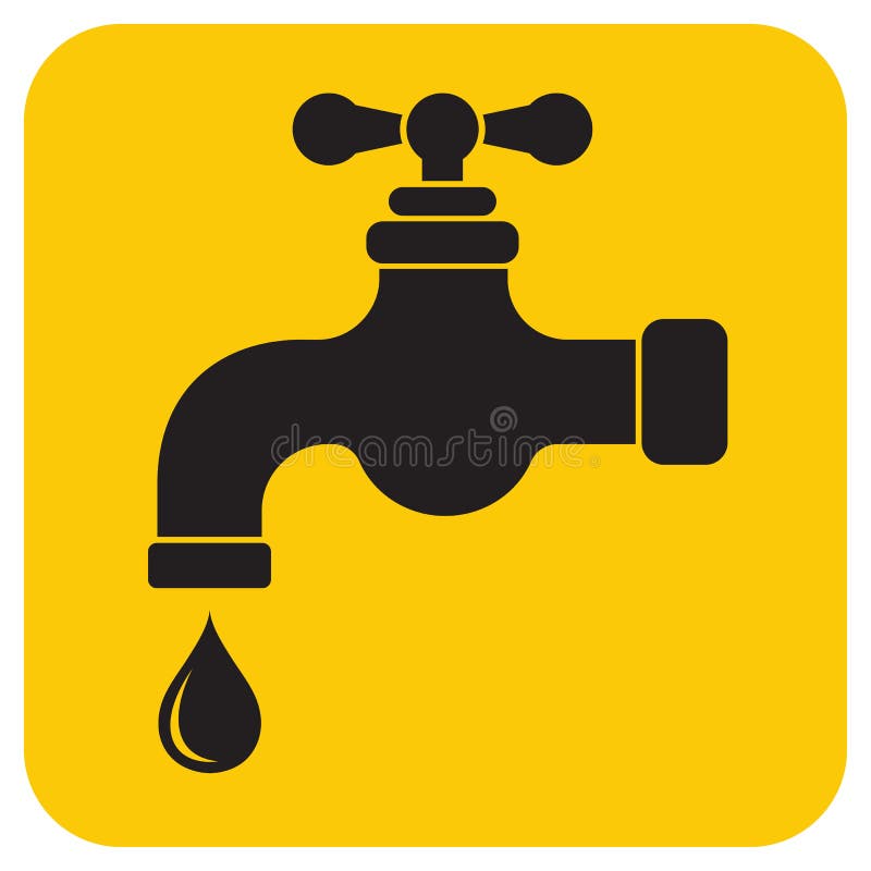 Het Pictogram Van De Waterkraan Vector Illustratie - Illustration of ...