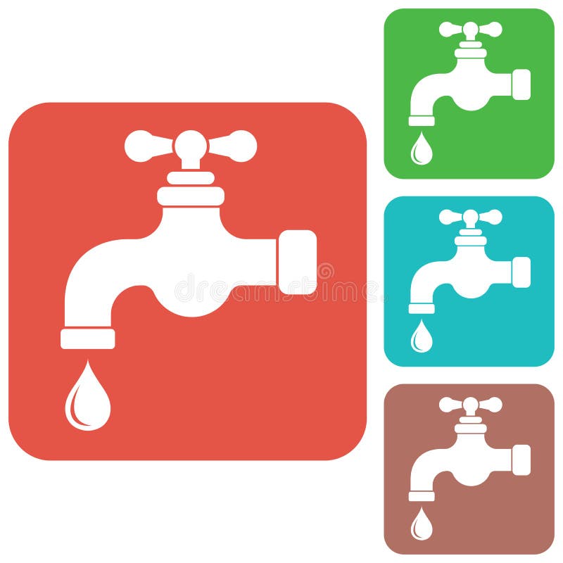 Het Pictogram Van De Waterkraan Vector Illustratie - Illustration of ...