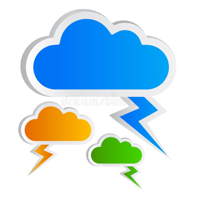 De Bellenpictogram Van De Wolk Voor Bericht Vector Illustratie ...