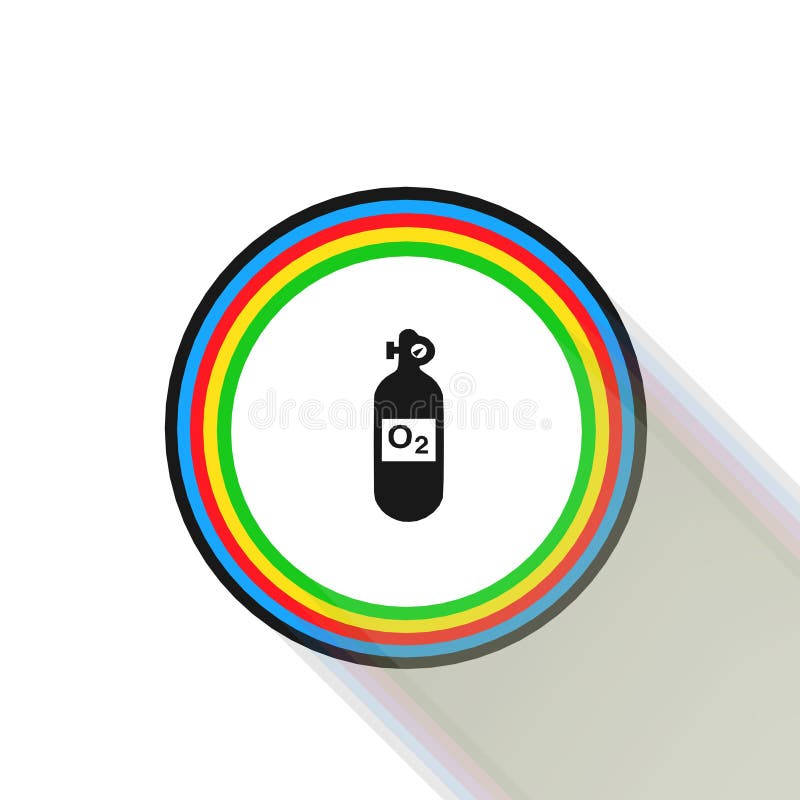 Het Pictogram Van De Zuurstoffles, Zingt, Illustratie Stock Illustratie ...