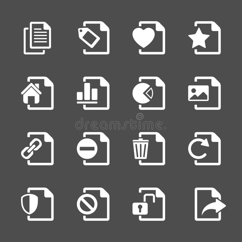 Het Pictogram Van Het Dossierdocument Plaatste 2, Vectoreps10 Vector ...