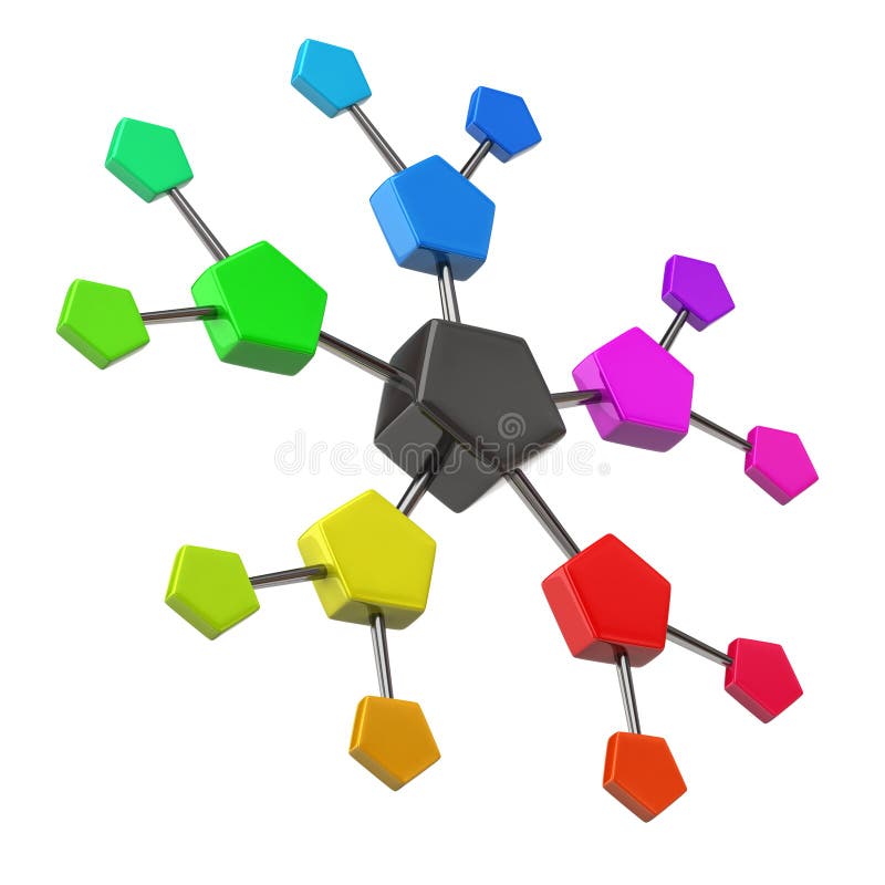Het Pictogram Van Het Netwerk Stock Illustratie - Illustration of groep ...