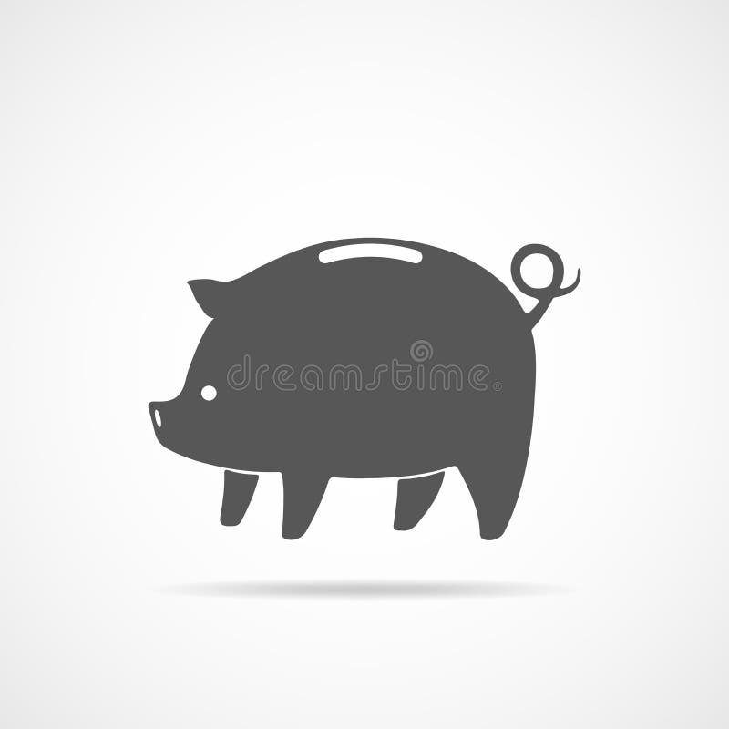 Het Pictogram Van Het Spaarvarken Vector Illustratie Stock Illustratie ...