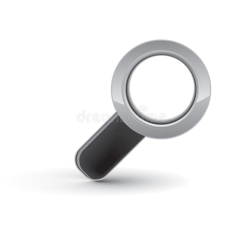 Het Pictogram Van Het Vergrootglas Vector Illustratie - Illustration of ...