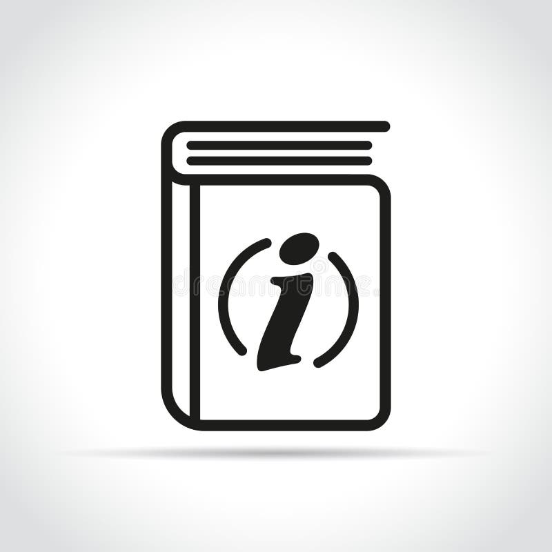 Het Pictogram Van Het Informationsboek Op Witte Achtergrond Vector ...