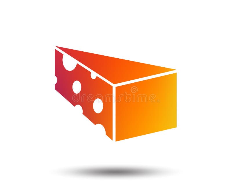 Het Pictogram Van Het Kaasteken Plak Van Kaas Vector Vector Illustratie ...