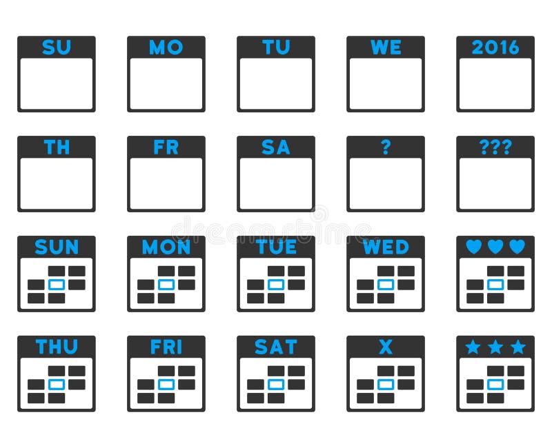 Het Pictogram Van Kalenderdagen Vector Illustratie - Illustration of ...
