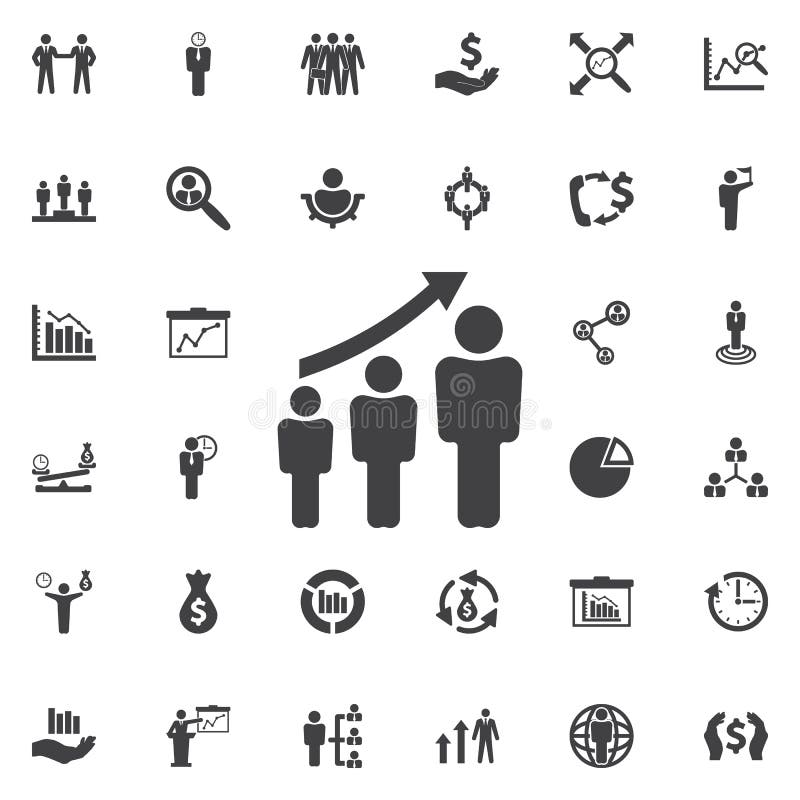 Het Pictogram Van Het Mensendiagram Vector Illustratie - Illustration ...