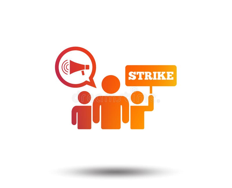 Het Pictogram Van Het Stakingsteken Groeps Mensen Symbool Vector ...