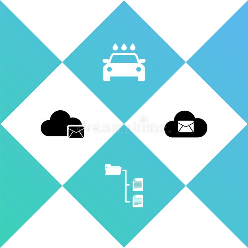 Het Pictogram Voor Het Wassen En Het Pictogram Van De Map Van De Map ...