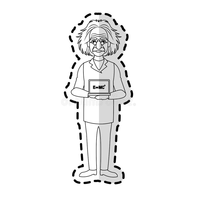 Het Pictogrambeeld Van Albert Einstein Stock Illustratie - Illustration ...