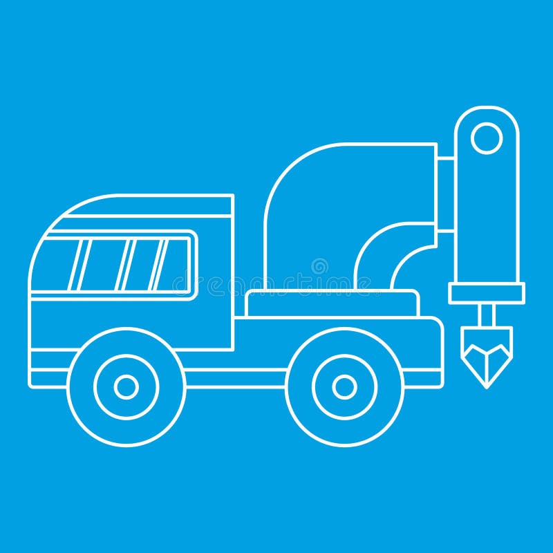 Het Pictogramoverzicht Van De Boringsmachine Vector Illustratie ...