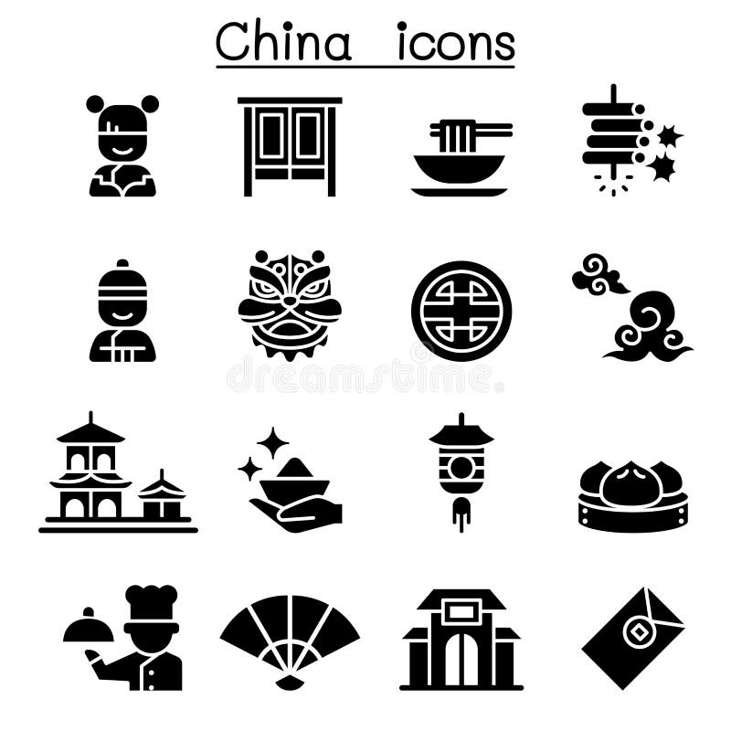 Groene Kaart Van Het Pictogram Van China Vector Illustratie ...