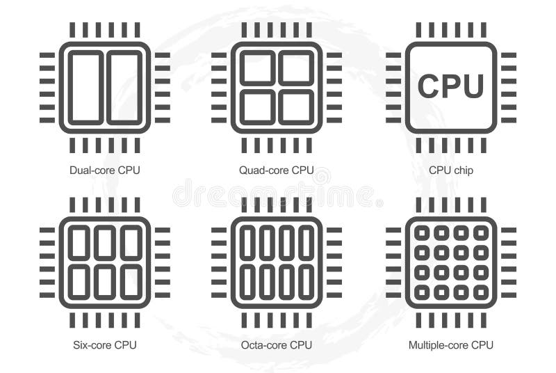 Het Pictogramreeks Van De Computerbewerker Vector Illustratie ...