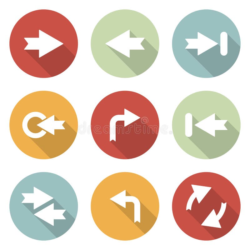 Het Pictogramreeks Van Het Pijl Vectorteken Vector Illustratie ... Het Pictogramreeks Van Het Pijl Vectorteken Vector Illustratie ...