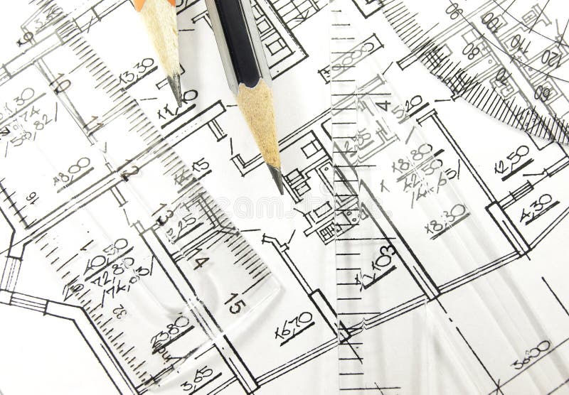 Het plan van het huis stock foto. Image of maatregel - 23745828