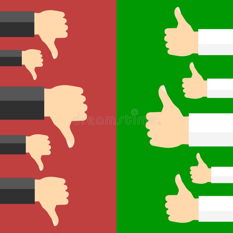 Het Positief En Negatief Koppelt Concept Terug Vector Illustratie ...