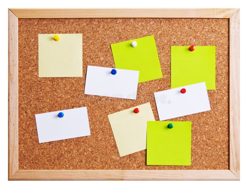 Cork Noticeboard Het Prikbord Van Stock Afbeelding - Image of bureau ...