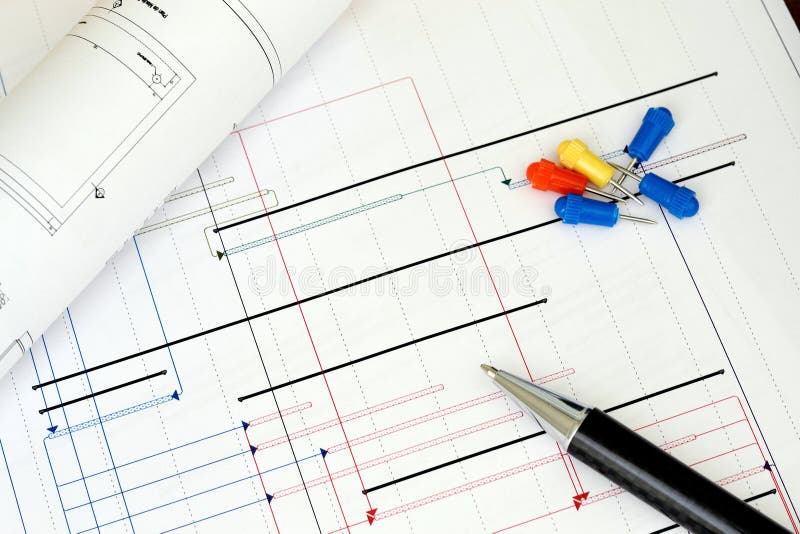 Het Project Van De Bouw Planning Stock Foto - Image of gebied, saldo ...