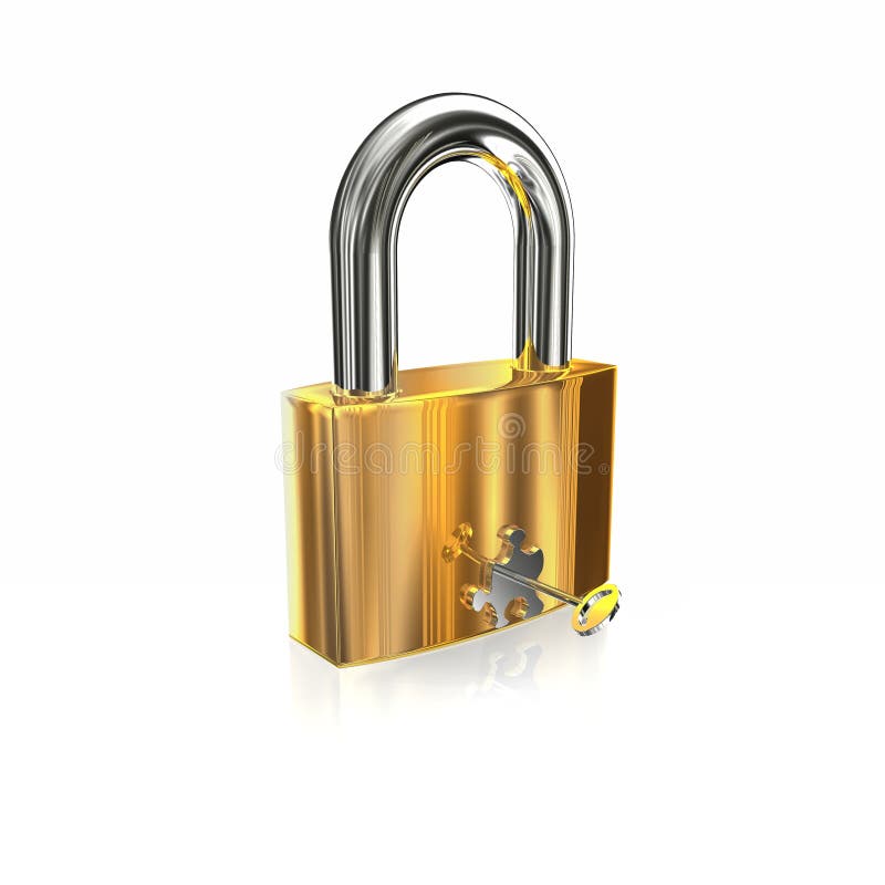 Het Raadselsleutel Van Het Slot Stock Afbeelding - Image of metaal ...