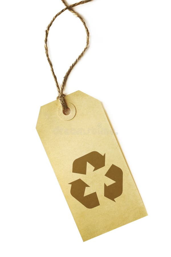 Recycling symbool op label stock afbeelding. Image of etiket - 11339889