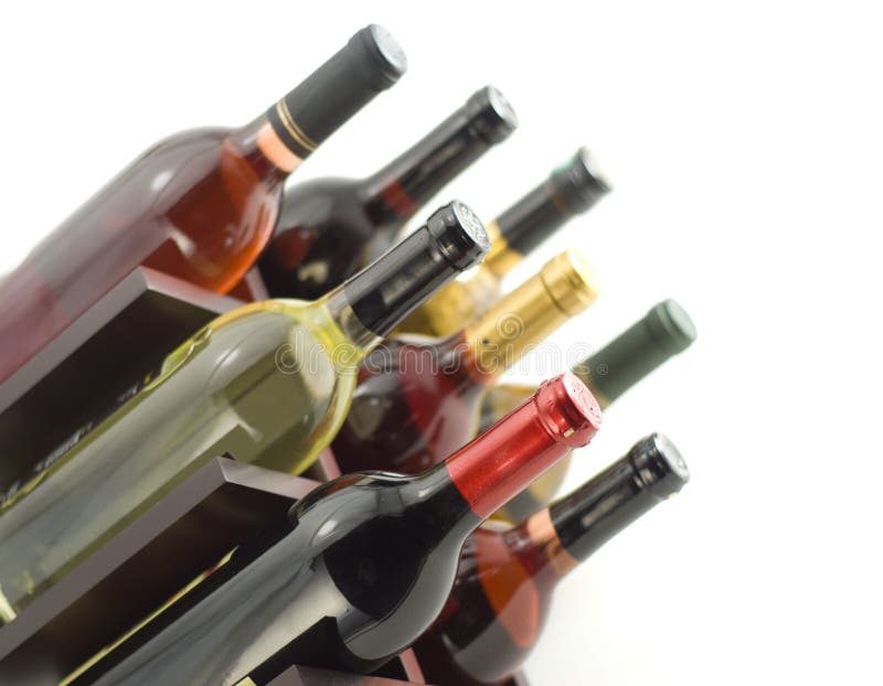 Het rek van de wijn stock foto. Image of houten, alcohol - 15687728