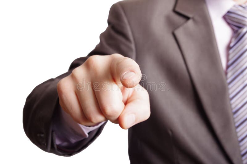 Het richten van een vinger stock afbeelding. Image of menselijk - 24300803