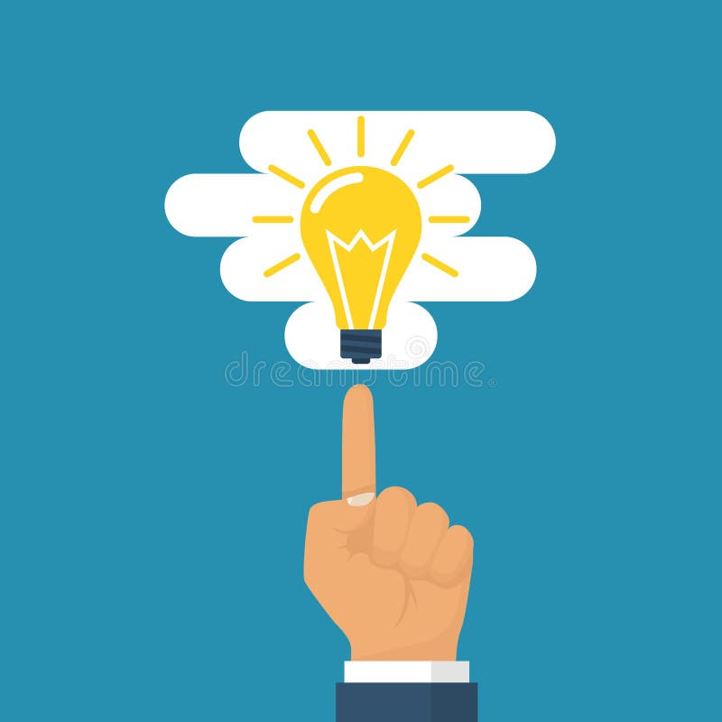 Het Richten Van Groot Idee Het Hebben Van Creatief Idee Vector ...