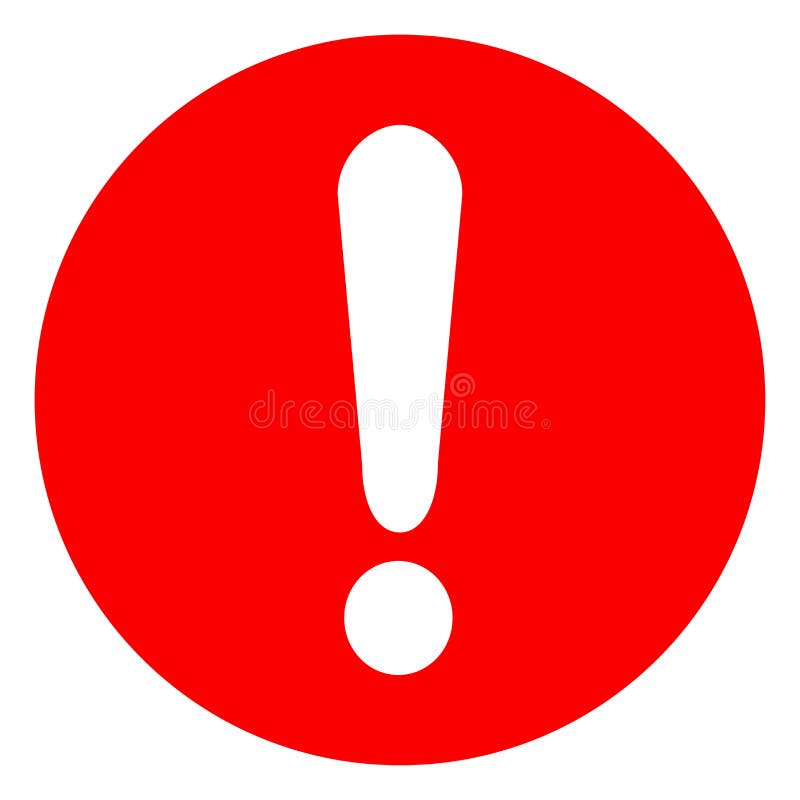 Het Rode Pictogram Van Het Uitroepteken Vector Illustratie ...