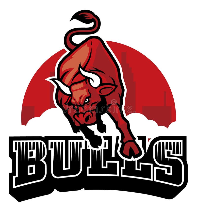 Het rode stier laden vector illustratie. Illustration of illustratie ...