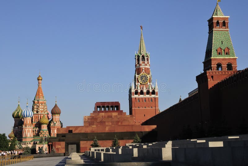 Het Rode Vierkant Van Moskou Stock Foto - Image of basilicum ...