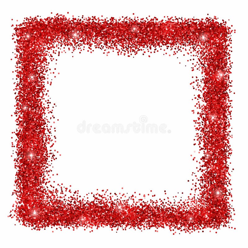 Het Rood Schittert Vierkant Kader Vector Illustratie - Illustration of ...