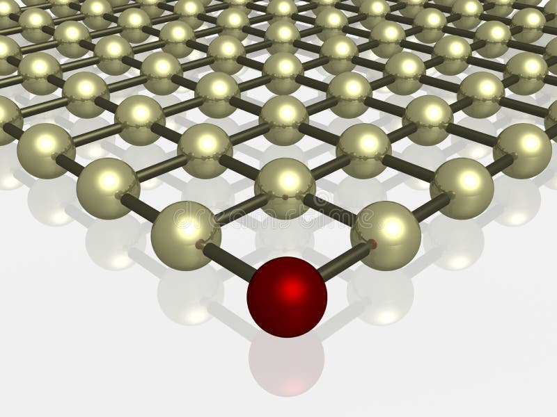Metaal kristalrooster stock illustratie. Illustration of wetenschap ...