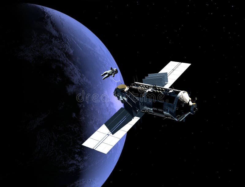 Het ruimteschip stock illustratie. Illustration of aarde - 12504179