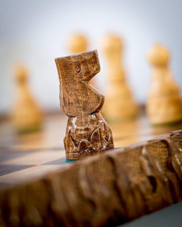 Het Schaakstuk Van De Ridder Stock Afbeelding - Image of figuurtje ...