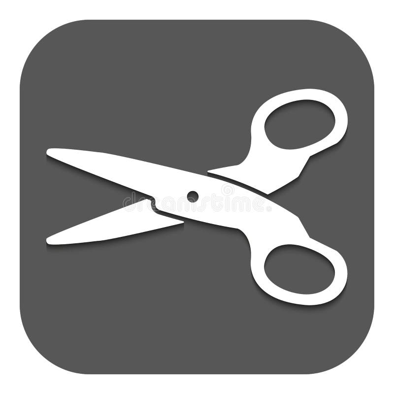 Het Schaarpictogram De Scharen En Clippers, Snijden Symbool Af Vlak ...