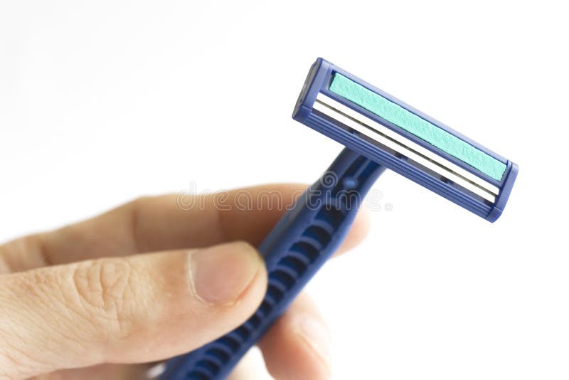 Het Scheermes Van De Veiligheid Stock Foto - Image of macro ...