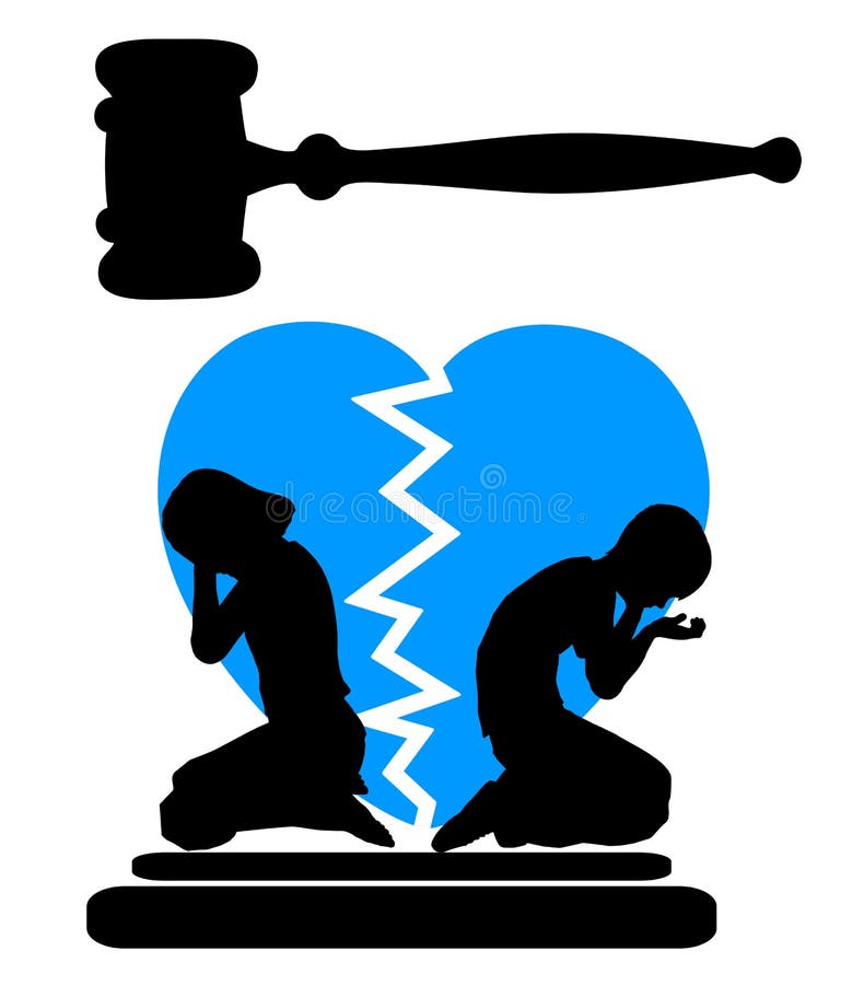 Scheiding en Bewaring stock illustratie. Illustration of gerechtelijk ...