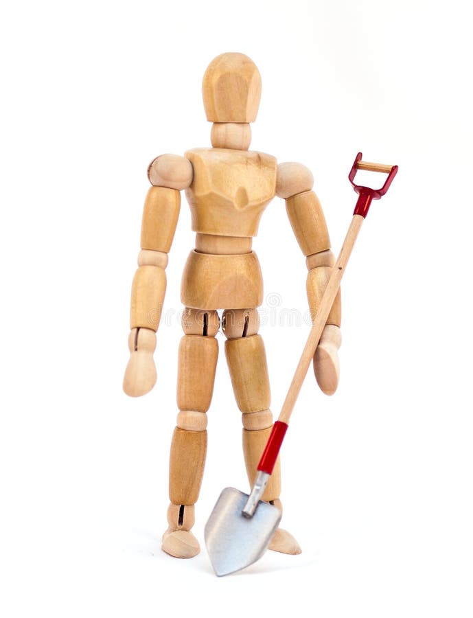 Het scheppen van Ledenpop stock afbeelding. Image of schop - 24126333