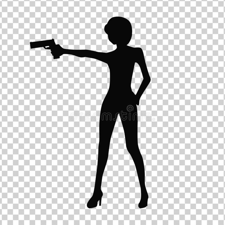 Het Schieten Van Meisjesbeeld Vector Illustratie - Illustration of doel ...