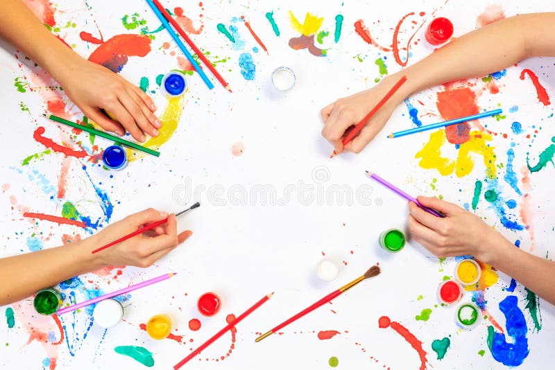 Het Schilderen Van En Het Trekken Van Hobby Stock Foto - Image of ...