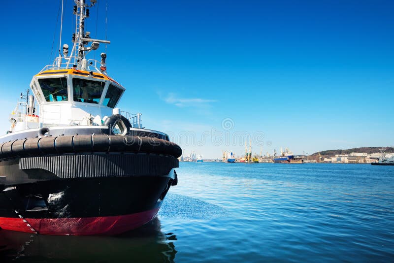 Sleepboot stock afbeelding. Image of vervoer, logistisch - 19888047